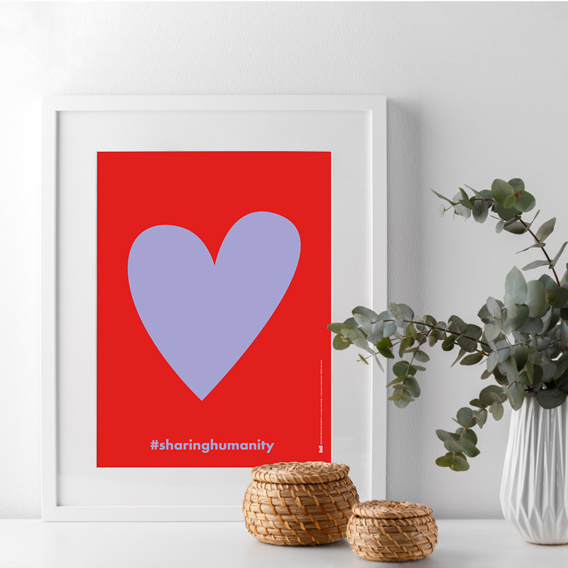 Poster sharing humanity - Heart